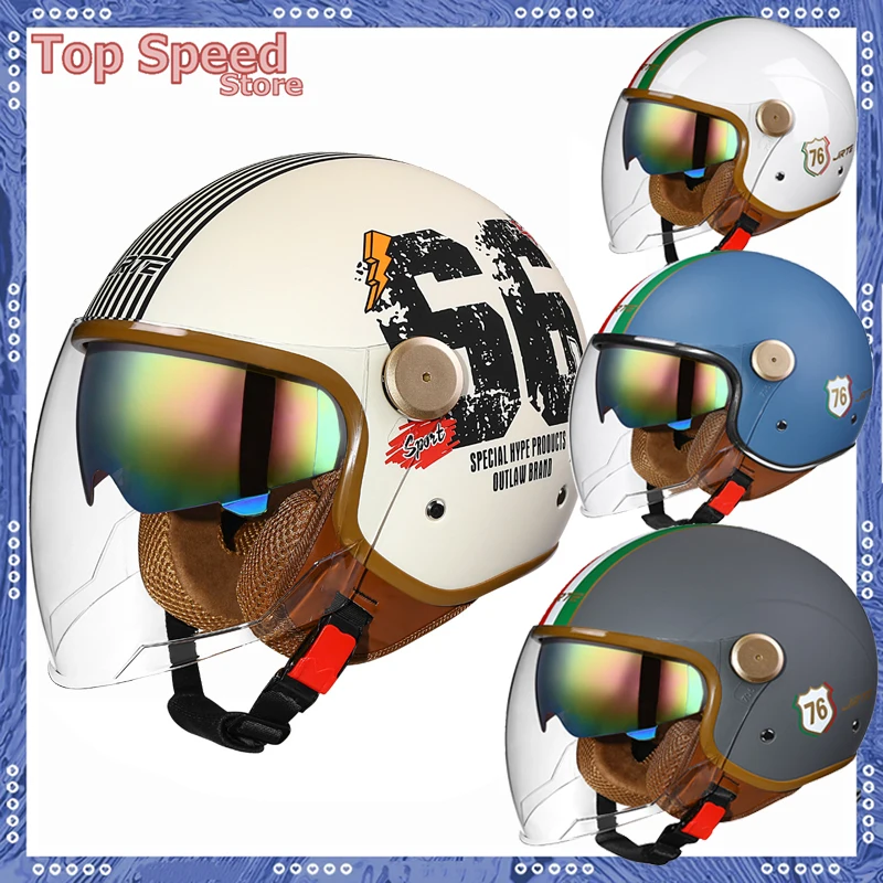 Motorcycle-Helmet-Jet-Helmet-for-Scooter-Bike-UV-protective-3 ...