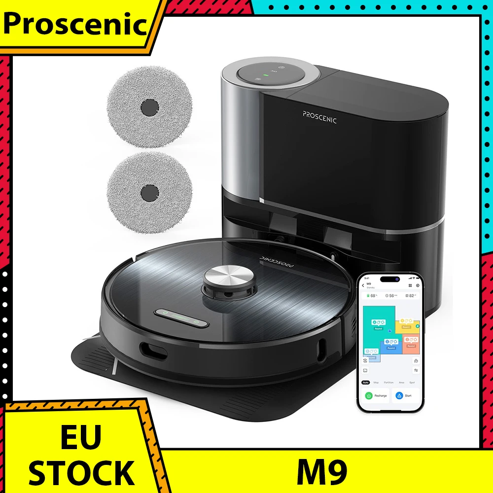 Proscenic-M9-Robot-Vacuum-Cleaner-Laser-Navigation-4500Pa-Suction-Dual ...