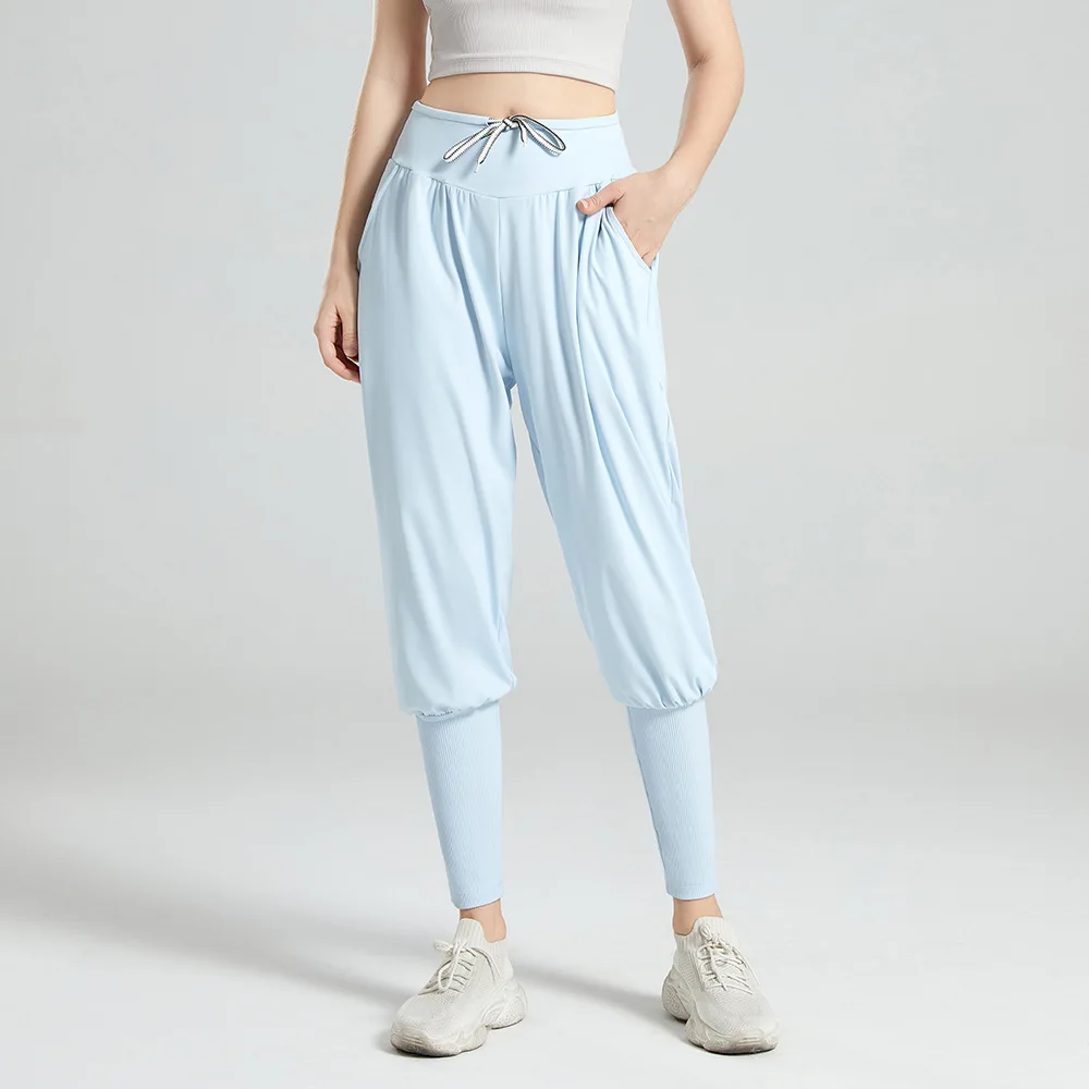 Women-Sport-Yoga-Pants-Loose-Running-Trouser-Pilates-Dance-High-Waist ...