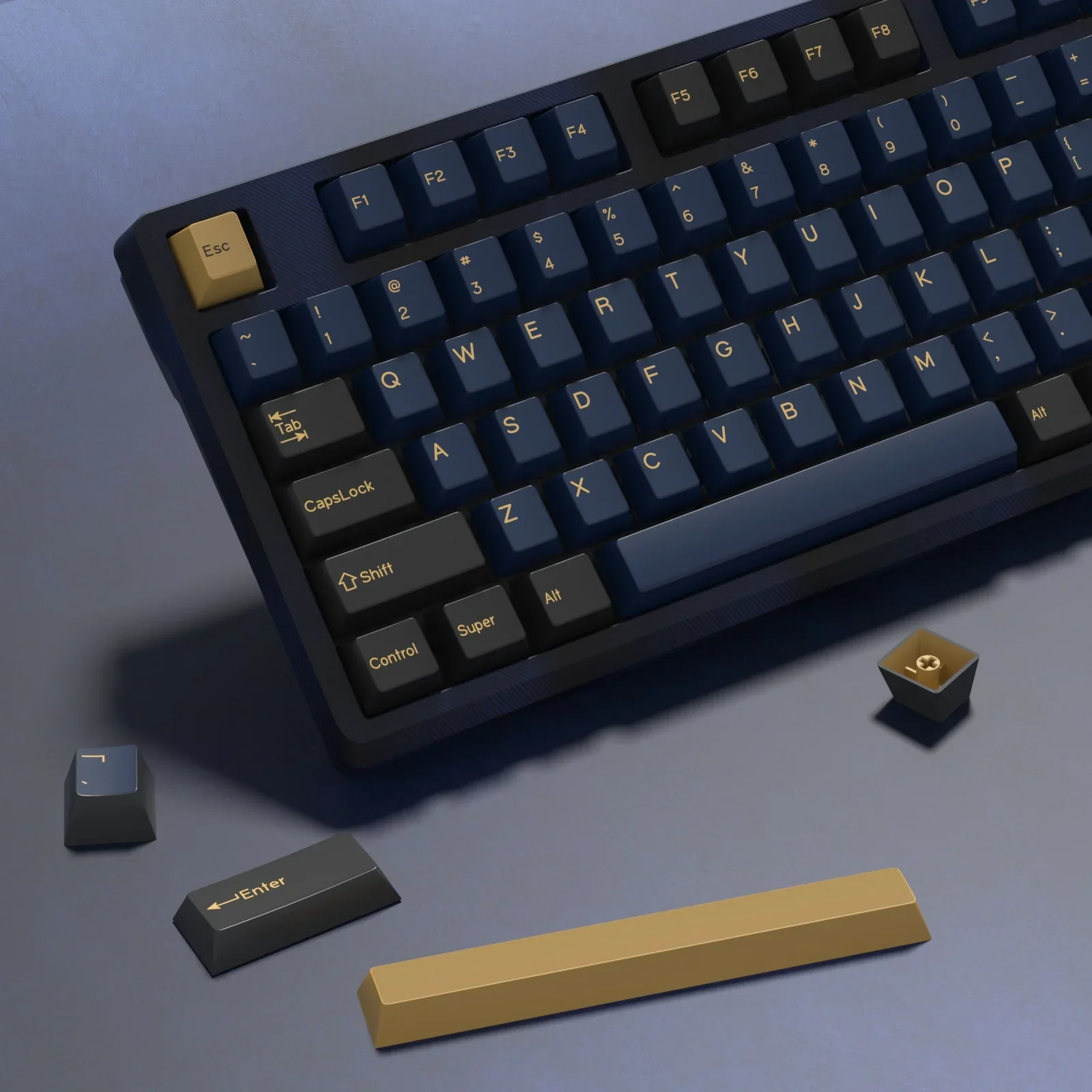 Blue-Samurai-Keycap-Cherry-Profile-Double-Shot-PBT-Keycaps-For-Gamer ...