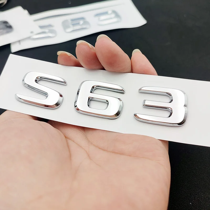 3d ABS S 63 S63 Emblem Aufkleber Badge Decal C217