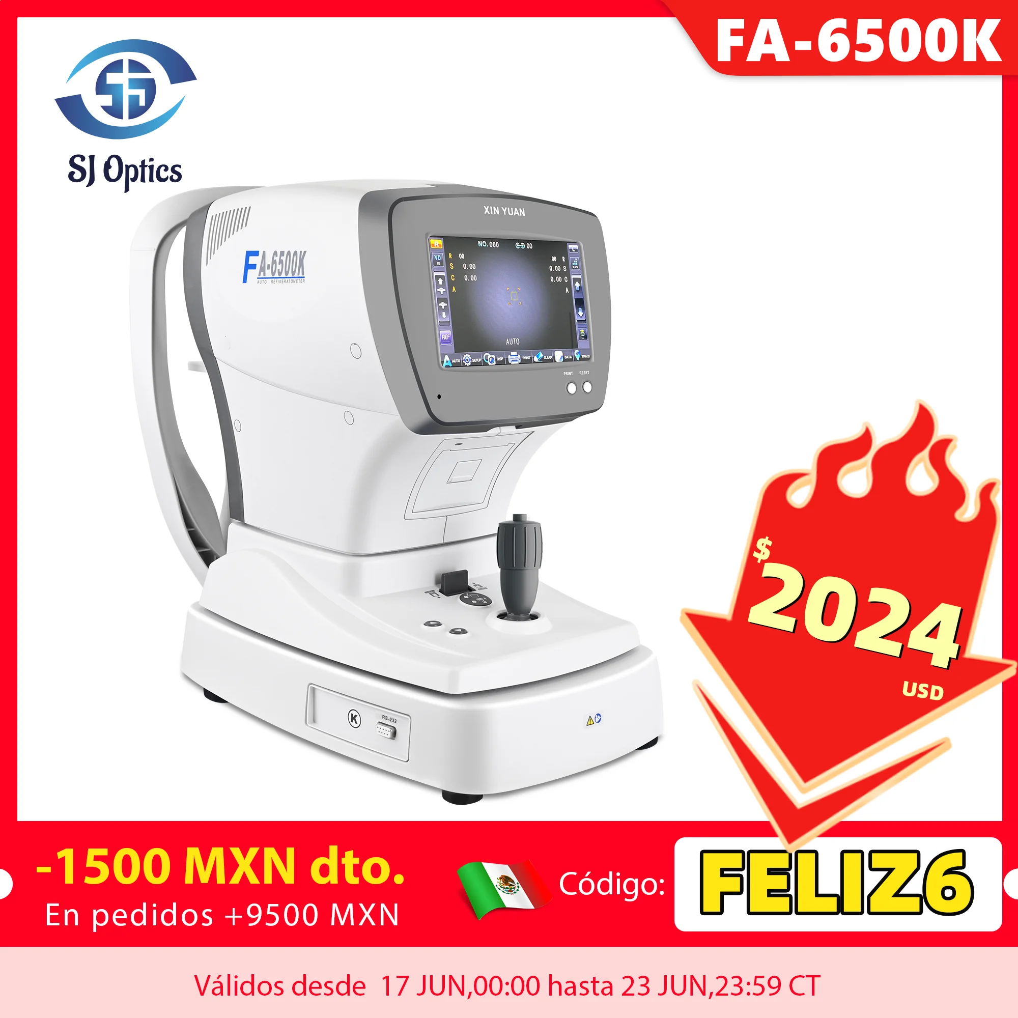 SJ-6500K-Auto-Refractor-Ophthalmic-Instrument-Eye-Examination-Free ...