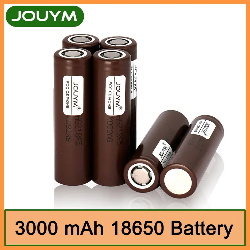 3000MAh HG2 18650แบตเตอรี่ Lithium 3.6V แบตเตอรี่ High Current ...