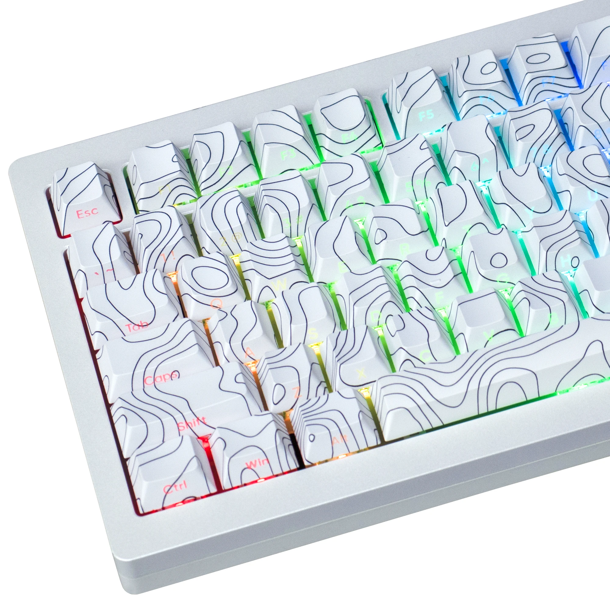 131-Keys-Topographic-Side-Print-PBT-Keycap-Cherry-Profile-Backlit-5 ...