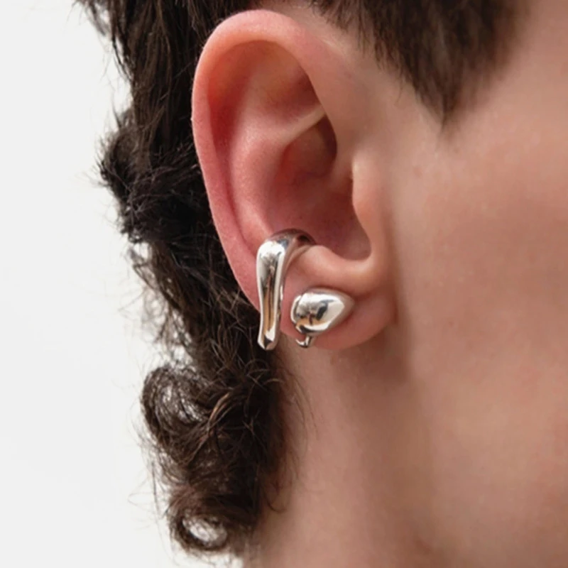 No-Piercing-Geometric-Irregular-Metal-Ear-Clips-for-Women-Men-Punk-Hip ...