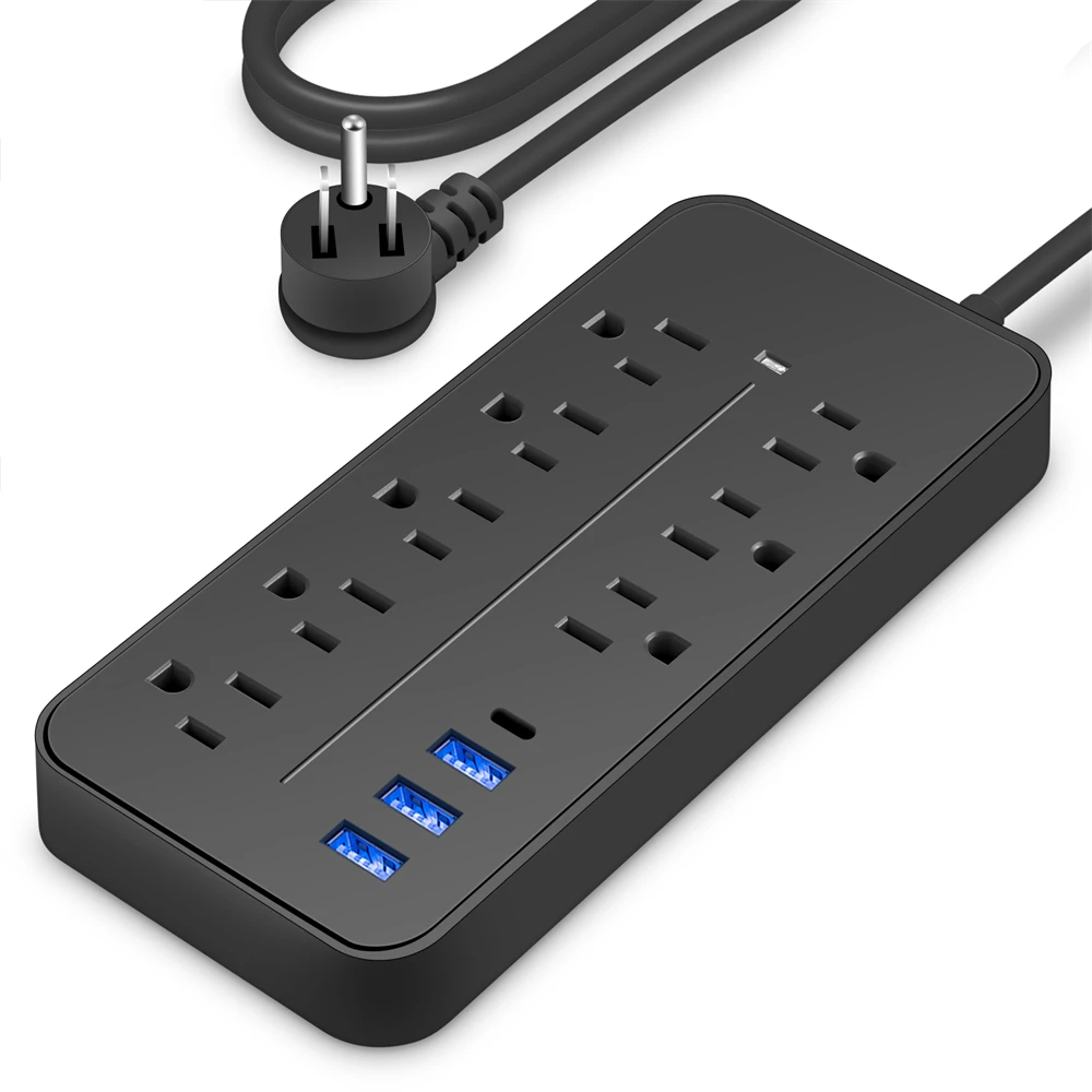 Power-Multi-Tap-US-Plug-Outlet-Power-Strip-with-1-2m-Extension-Cord-AC ...