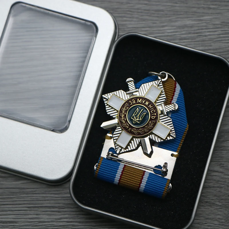 Replica of the Ukrainian Order of Courage and Courage Chernobyl Rescue ...