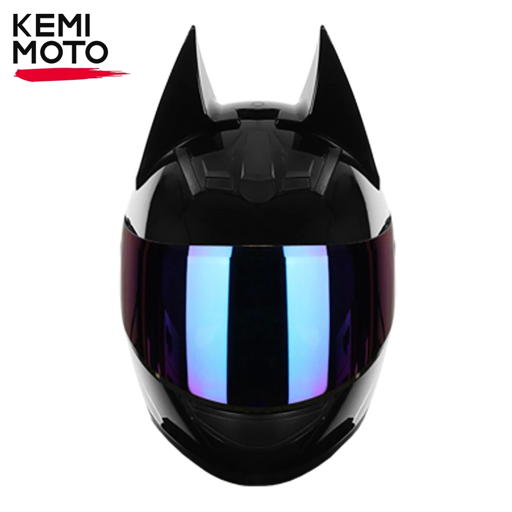 Moto-Bat-Ears-casco-integrale-per-uomo-corna-staccabili-estate ...