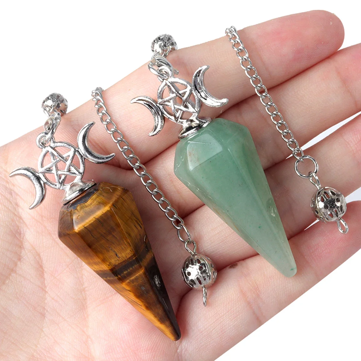 Natural-Stone-Amethysts-Healing-Pendulum-Dowsing-Spiritual-Divination ...