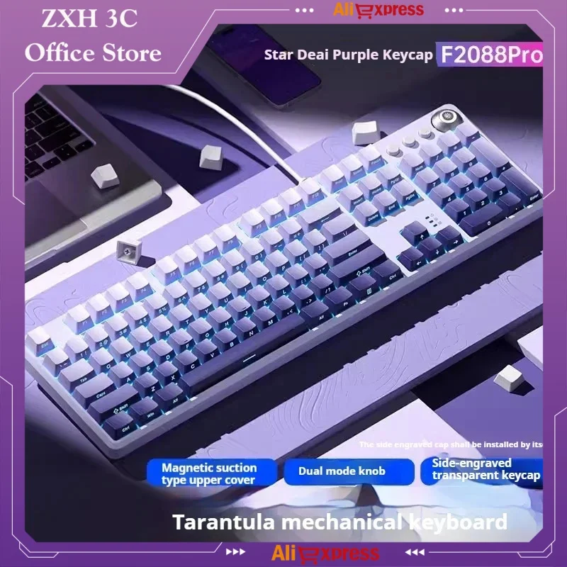 Aula-F2088pro-Wired-Mechanical-Keyboard-Side-Engraved-Translucent ...