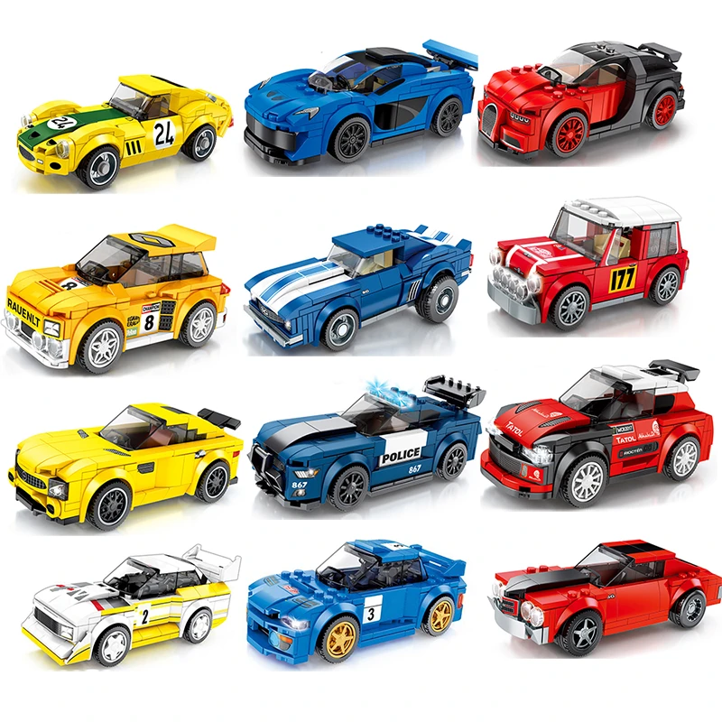 67 Models City Racing Car Speed Champions Sports Building Blocks Bricks ...