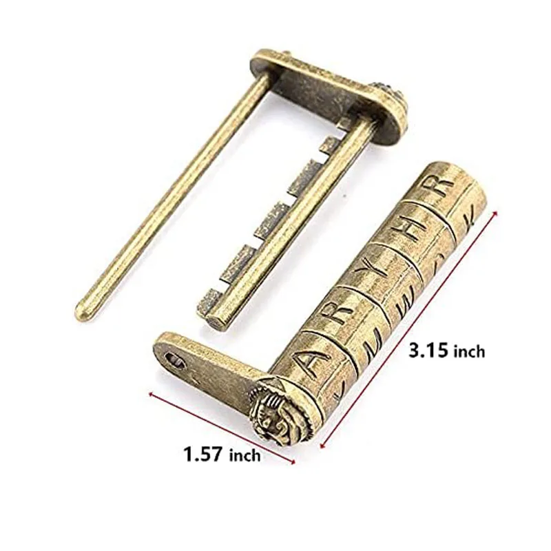 Cryptex Da Vinci Code Puzzle Box With Hidden Compartment For Money ...