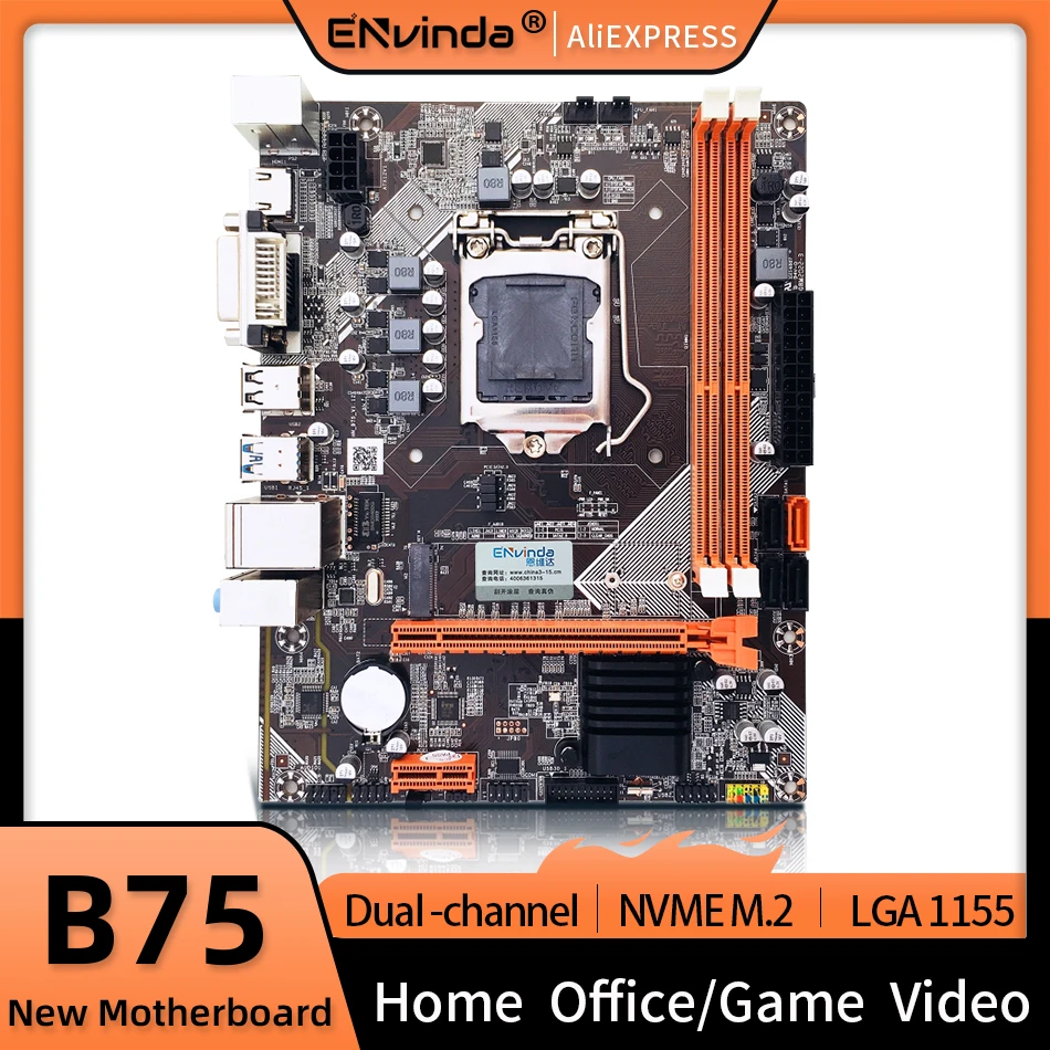 B75 Desktop Motherboard M.2 Lga 1155 For I3 I5 I7 Cpu Supports Ddr3 Memory,sata3.0 Usb3.0 Pei-e ...