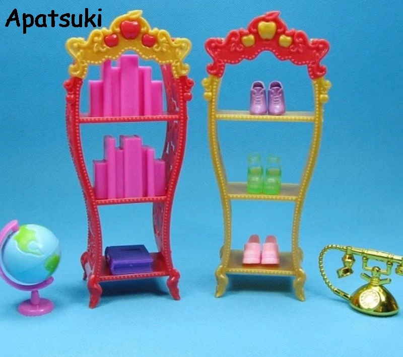 2pcs/lot Kids Playhouse Doll Furniture Plastic Shoes Rack For Barbie ...