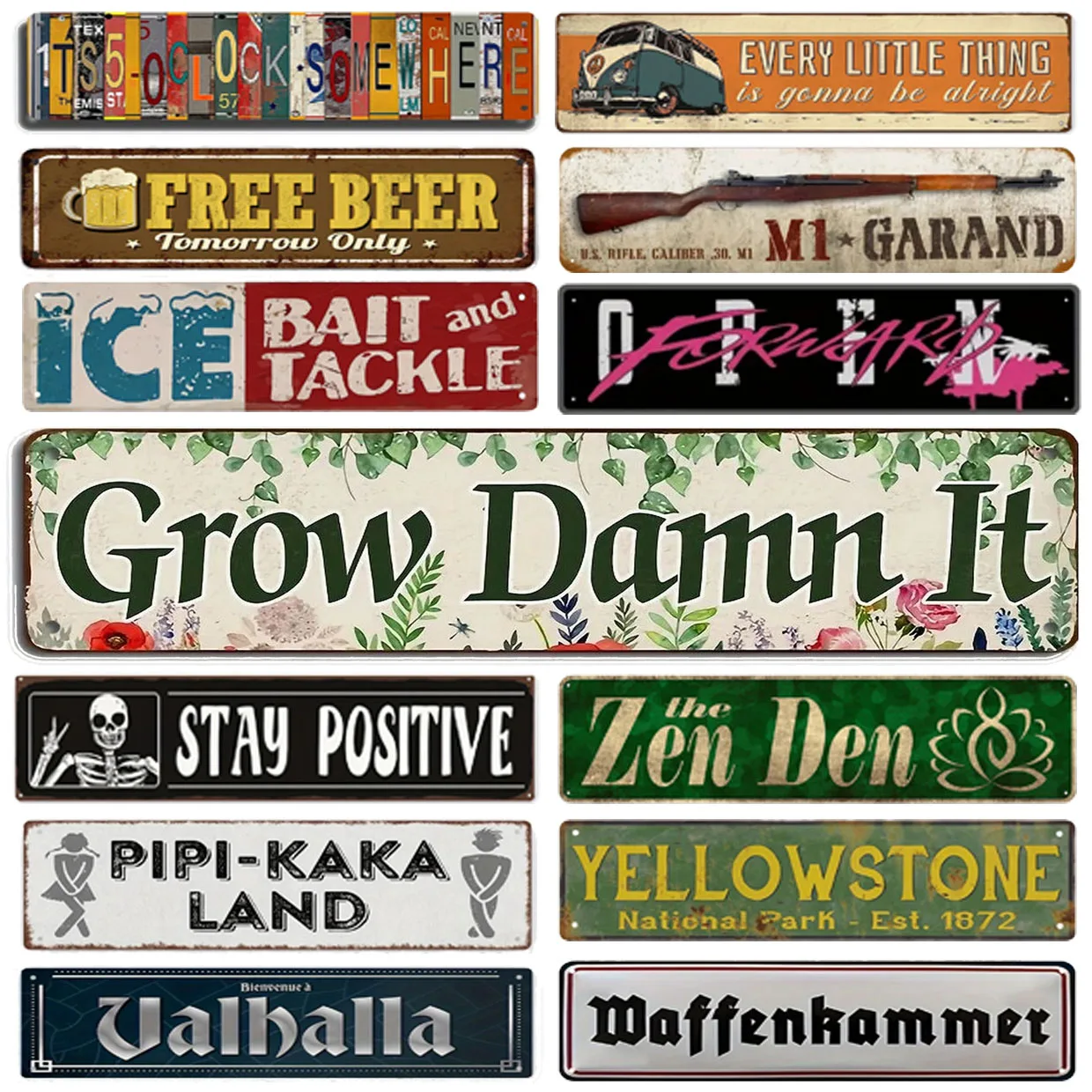 Outdoor-Metal-Tin-Signs-Instagram-Style-Free-Beer-Street-Signs ...
