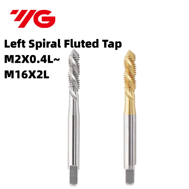 YG-HSSE-Metric-Left-Spiral-Fluted-Tap-M2M2-5M3M4M-M6M8M10M12M14M16-X0 ...