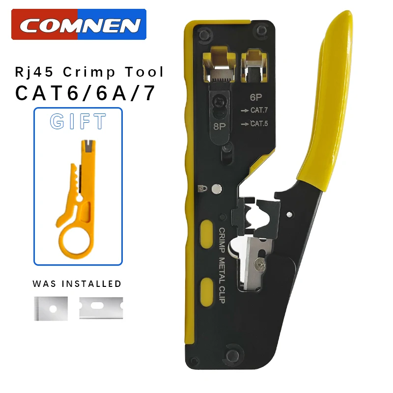 COMNEN-RJ45-UTP-Crimper-Network-Tools-Ethernet-Cable-Stripper-Through ...