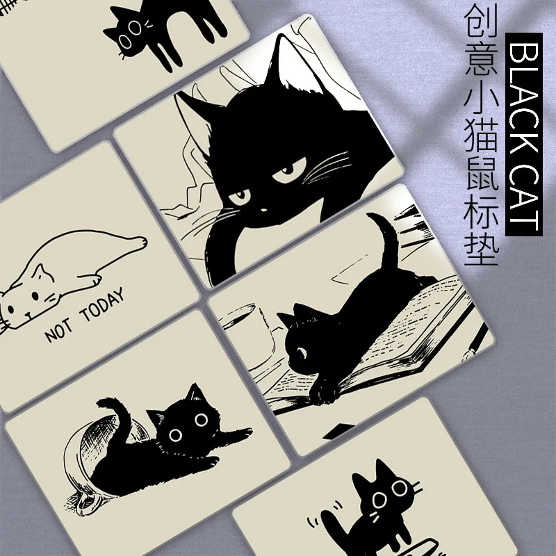 Cute-Cat-Mouse-Pad-Computer-Gaming-Laptop-Mousepad-Rectangle-Non-slip ...