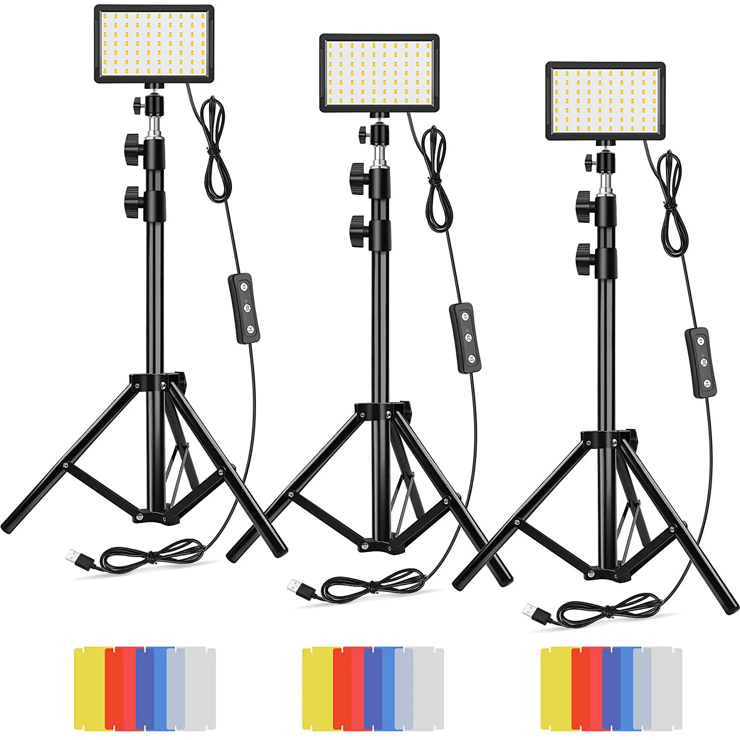 LED-Photography-Video-Lighting-Panel-Kit-USB-Light-With-Mini-Adjustable ...