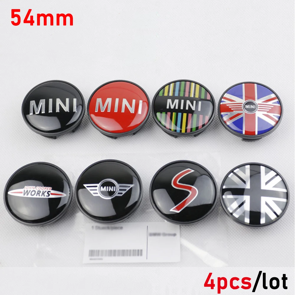 4pcs 54mm Car Wheel Center Hub Cap Logo Rim Cover For Mini Cooper S ...