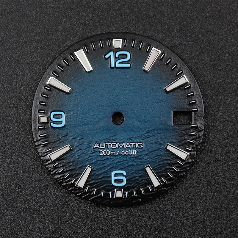 High-Quality-28-5mm-Nh35-Watch-Dial-With-Blue-Bgw9-Bright-Luminous-For ...