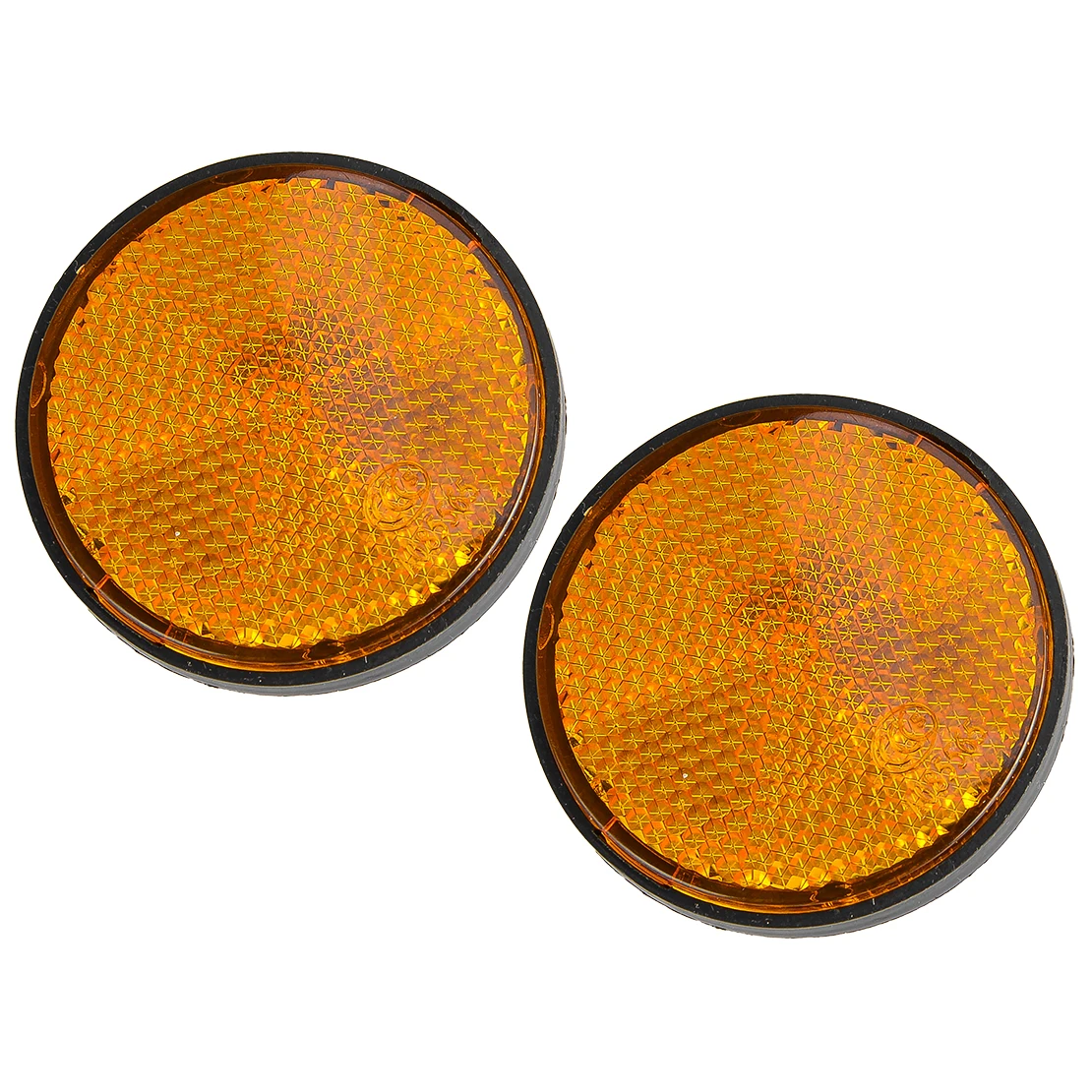 Universal-2pcs-Yellow-Round-Motorcycle-Front-Fork-Reflector-Fit-for ...