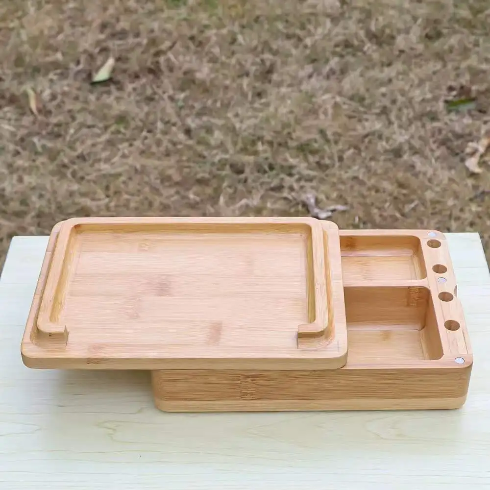 Multi-Attribute-Handmade-Rolling-Tray-Multifunctional-Wood-Storage-Box ...