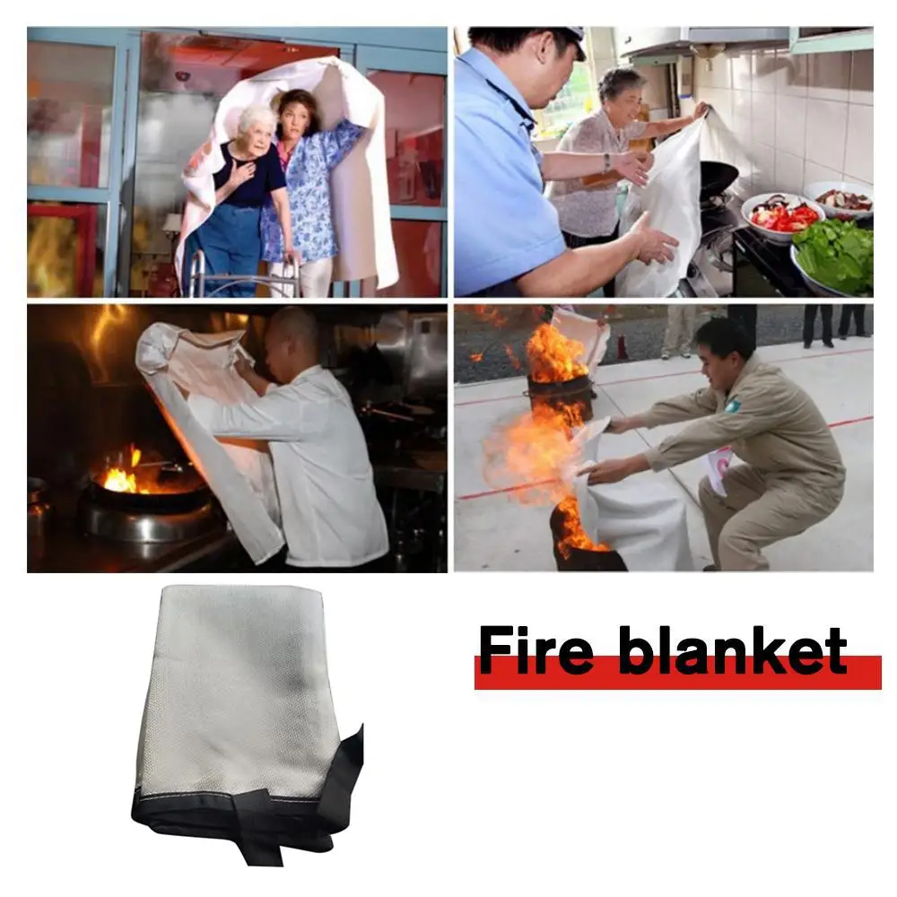 1-2M-Fire-Blanket-Fire-Flame-Retardant-Emergency-Survival-Safety-Fire ...