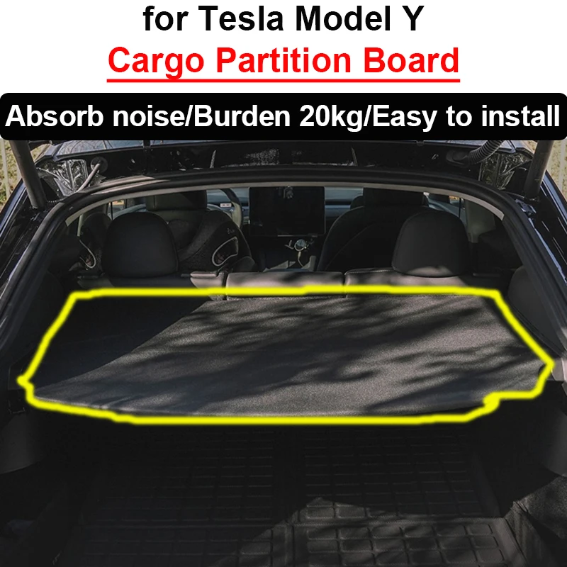 For Tesla Model Y Rear Cargo Cover Trunk Storage Parcel Shelf Privacy ...