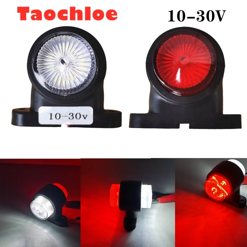 2x 1.25inch 10-30v Truck Position Stalk Lights Side Marker Outline ...