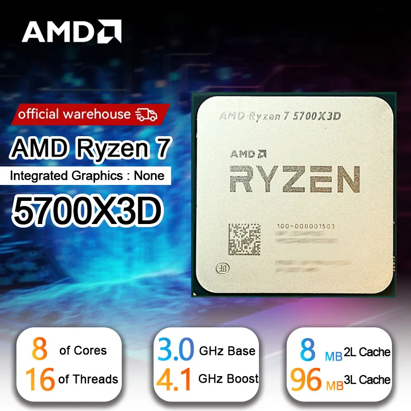 AMD-Ryzen-7-5700X3D-processor-CPU-R7-5700X3D-Socket-AM4-New-but-without ...