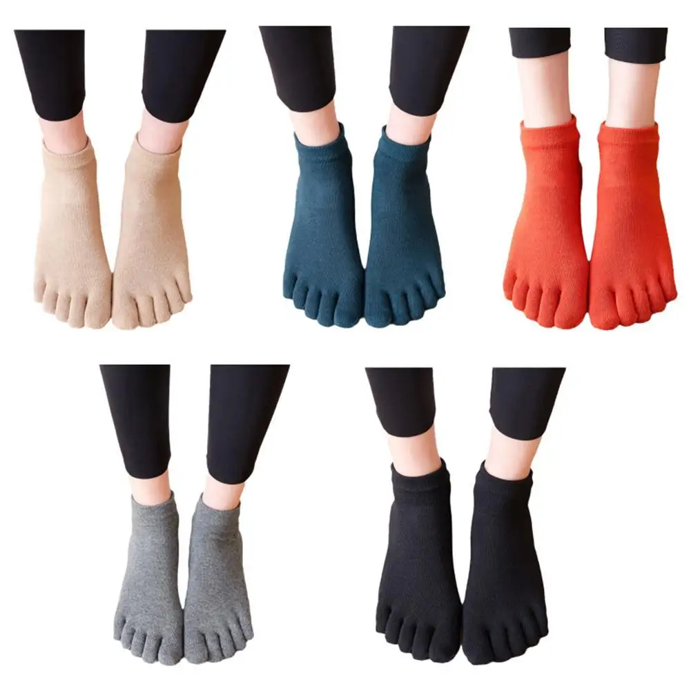 5 Toe Socks Men Women Sports Indoor Fitness Cotton Five Fingers Socks ...
