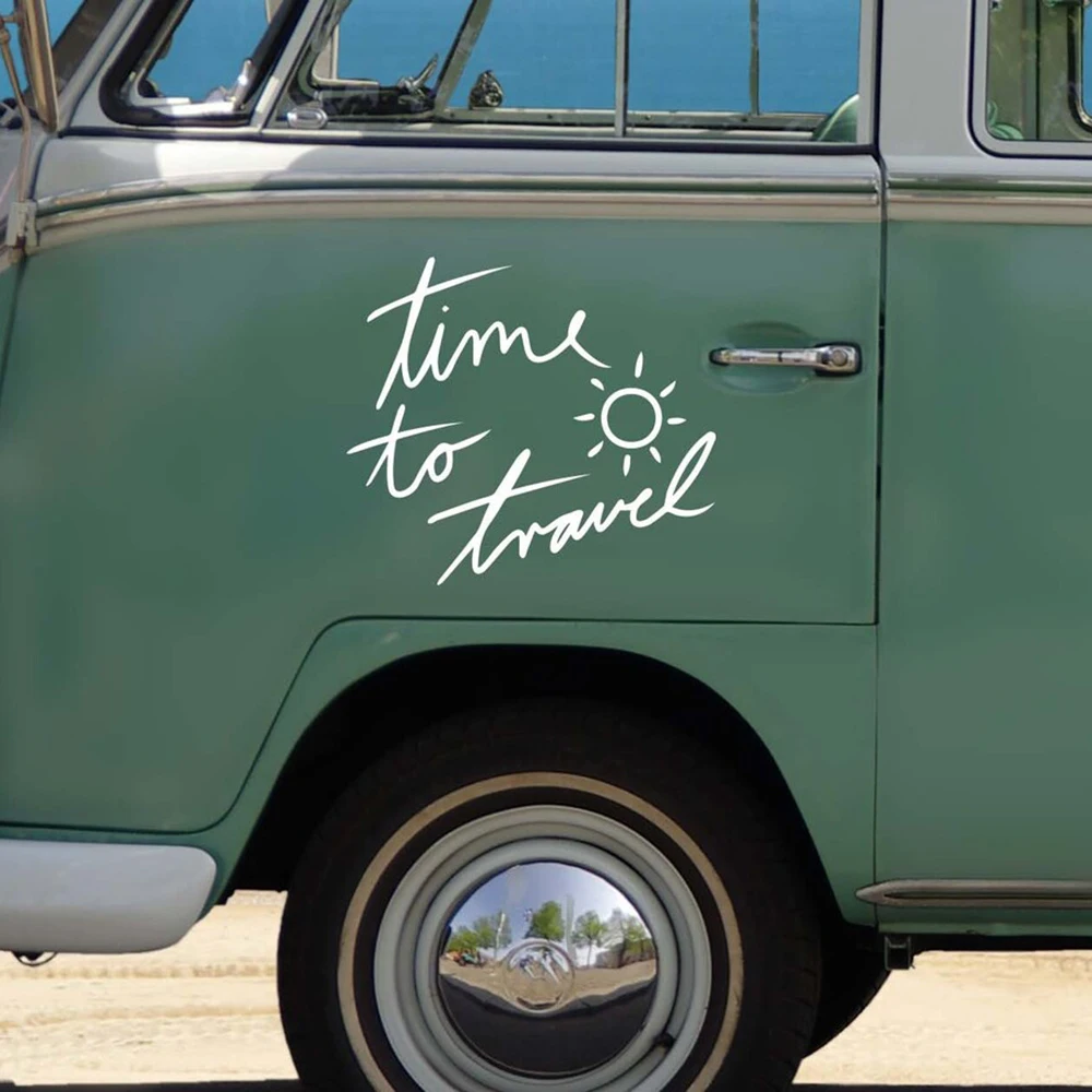 Time-To-Travel-Bumper-Door-Side-Body-Car-Sticker-Car-Camper-Motorhome ...