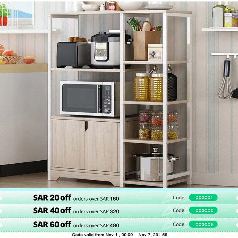 4-Tier-Microwave-Oven-Stand-Kitchen-Rack-with-Storage-Cabinet-Multi ...