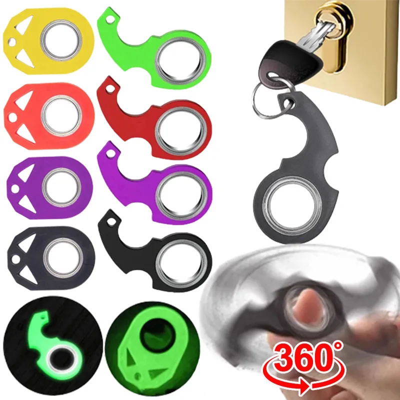 Cool-Fingertip-Rotation-Key-Chains-Decompression-Spinner-Stress-Relief ...