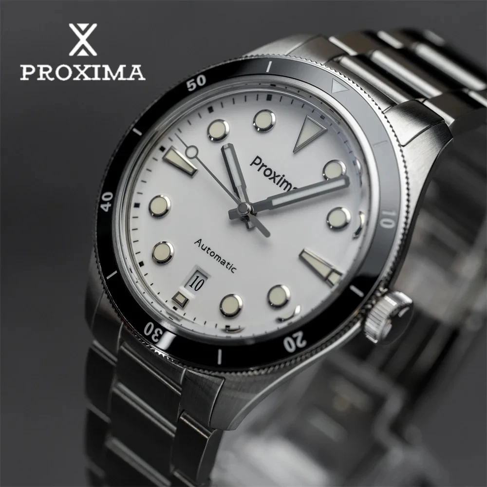 Proxima-PX1697-39mm-Men-Watch-White-Enamel-Dial-Bubble-Sapphire-PT5000 ...