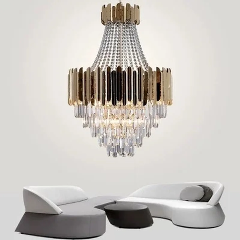 Post Modern Luxury Lustre Titanium Gold Steel Led Pendant Lights ...