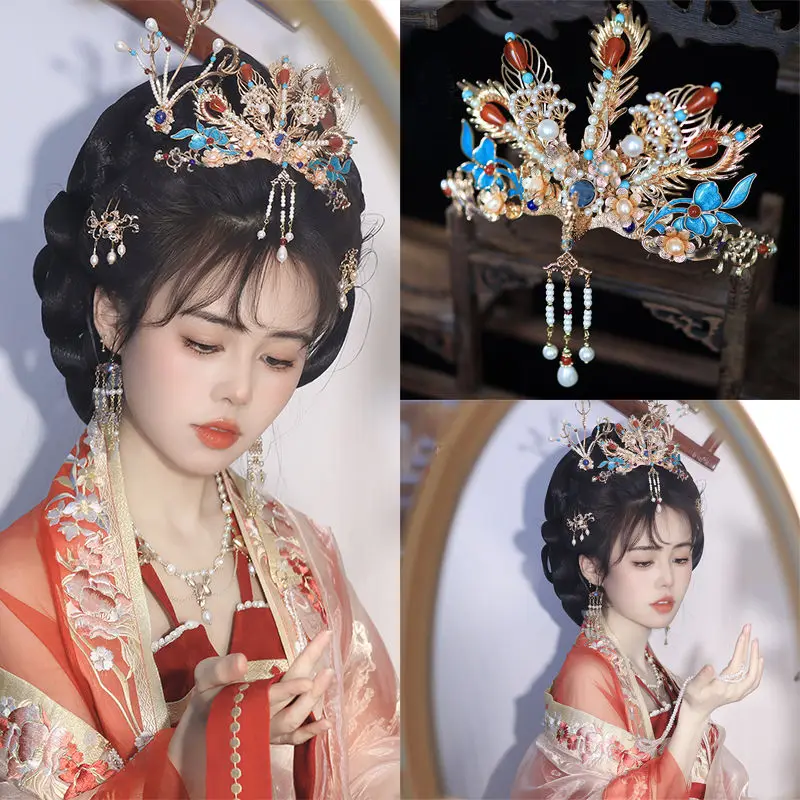 Chinese-Hanfu-Phoenix-Crown-Tassel-Headband-for-Hair-Women-HairBands ...