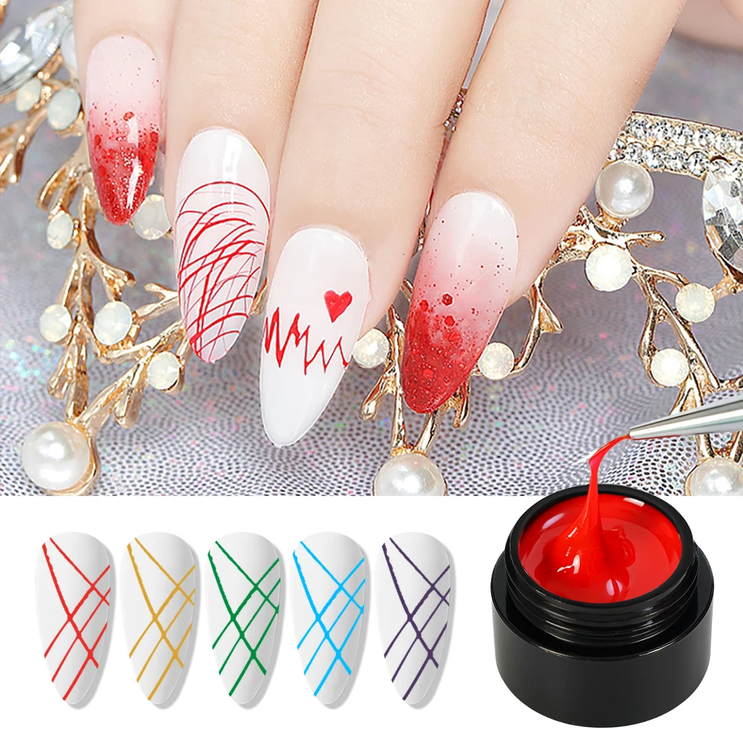 Spider-Wire-Gel-Nail-Polish-Flower-Painting-Liner-Nail-Art-Gel-Varnish ...