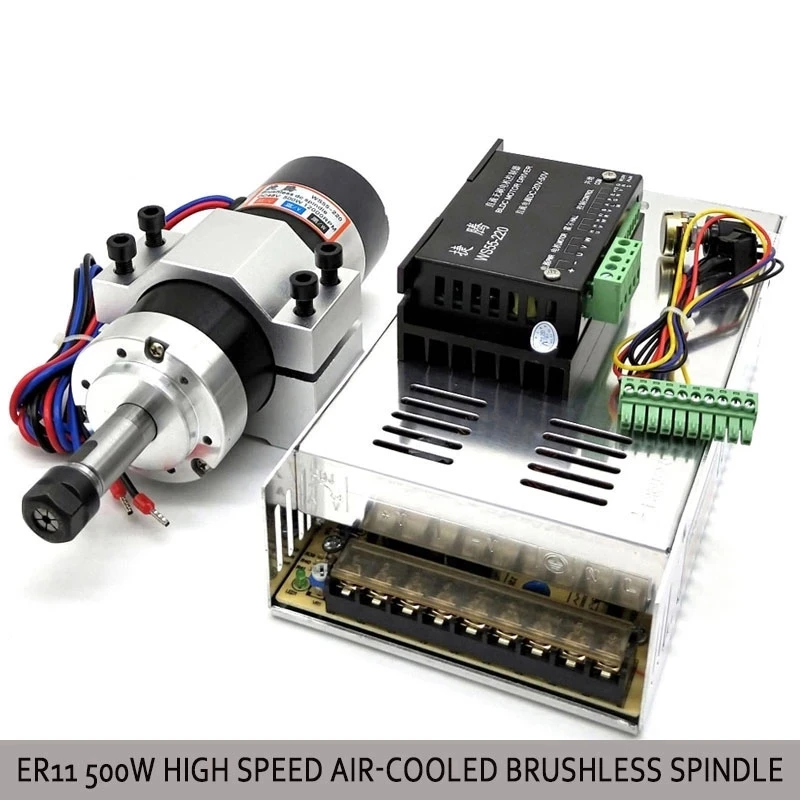 ER11/ER16 Collet 55mm PCB 500W / 300W Air gekühlt Bürstenlosen Spindel Motor Gravur Maschine 48V ...