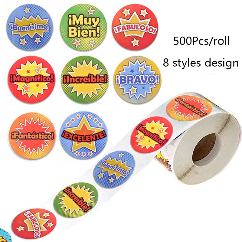 500-Pcs-Roll-Classic-Reward-Stickers-with-Word-Motivational-Stickers ...