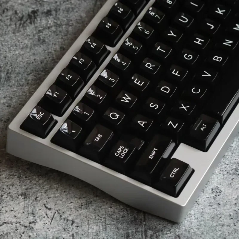 ECHOME-Glossy-Black-Keycap-Set-ABS-Dye-Subbed-Two-color-Custom-Keyboard ...
