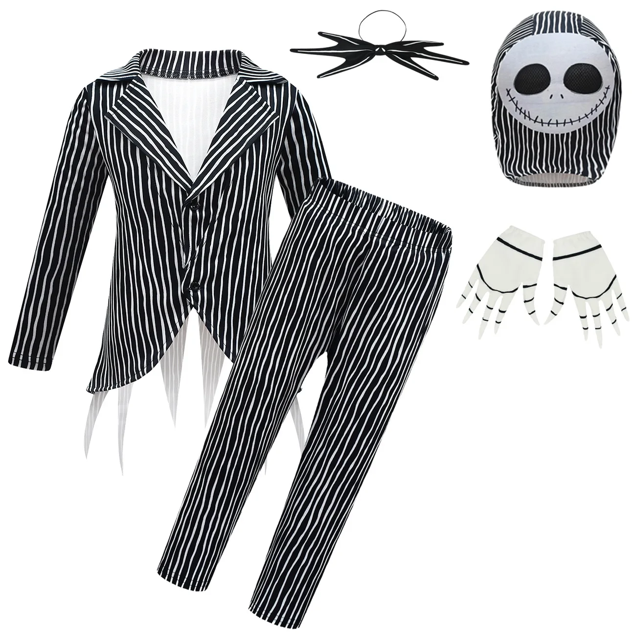 Ropa de Halloween para niños, disfraz de Jack Skellington de Pesadilla ...
