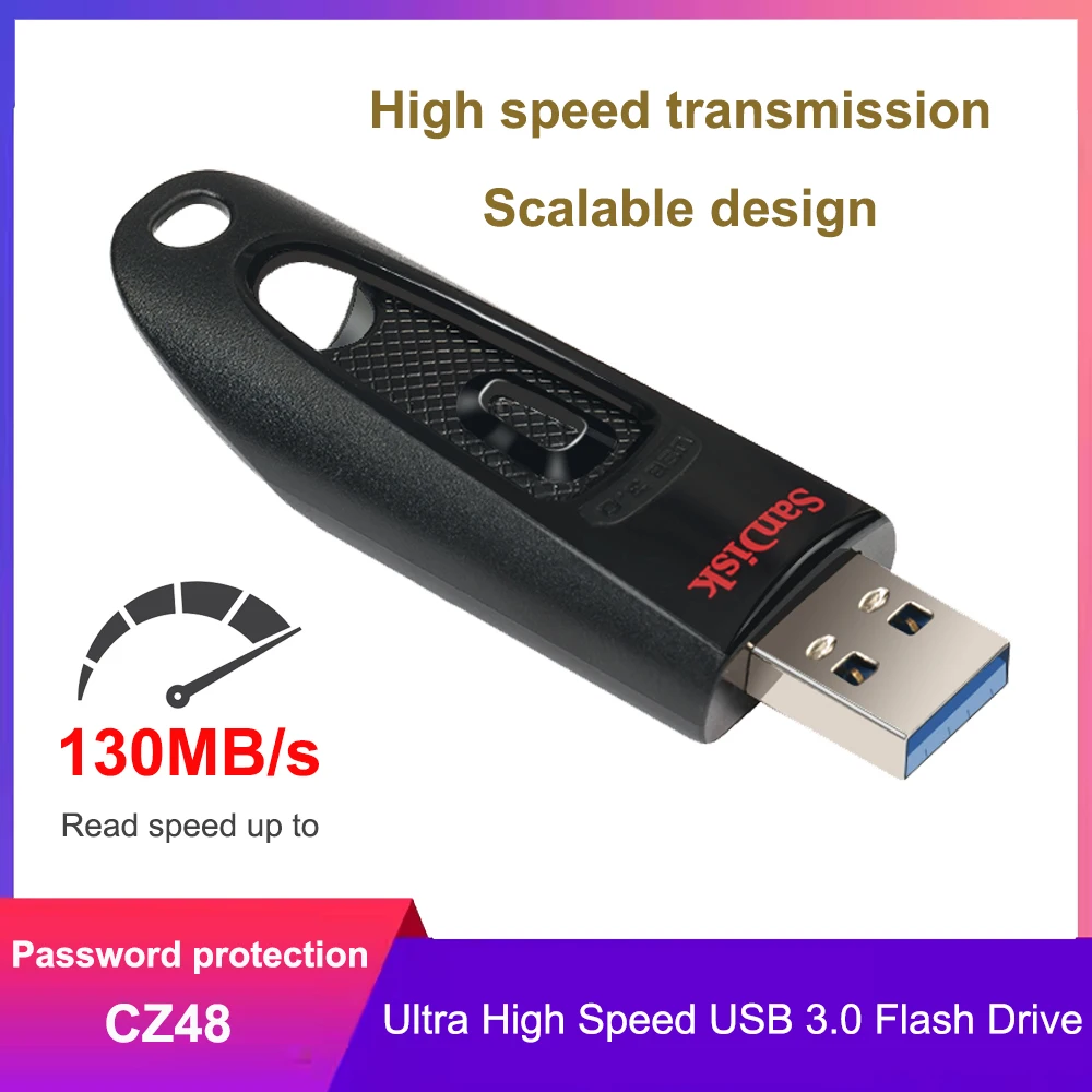 SanDisk Ultra USB 3.0 Flash Drive 16GB 32GB 64GB 128GB 256GB 512GB USB ...
