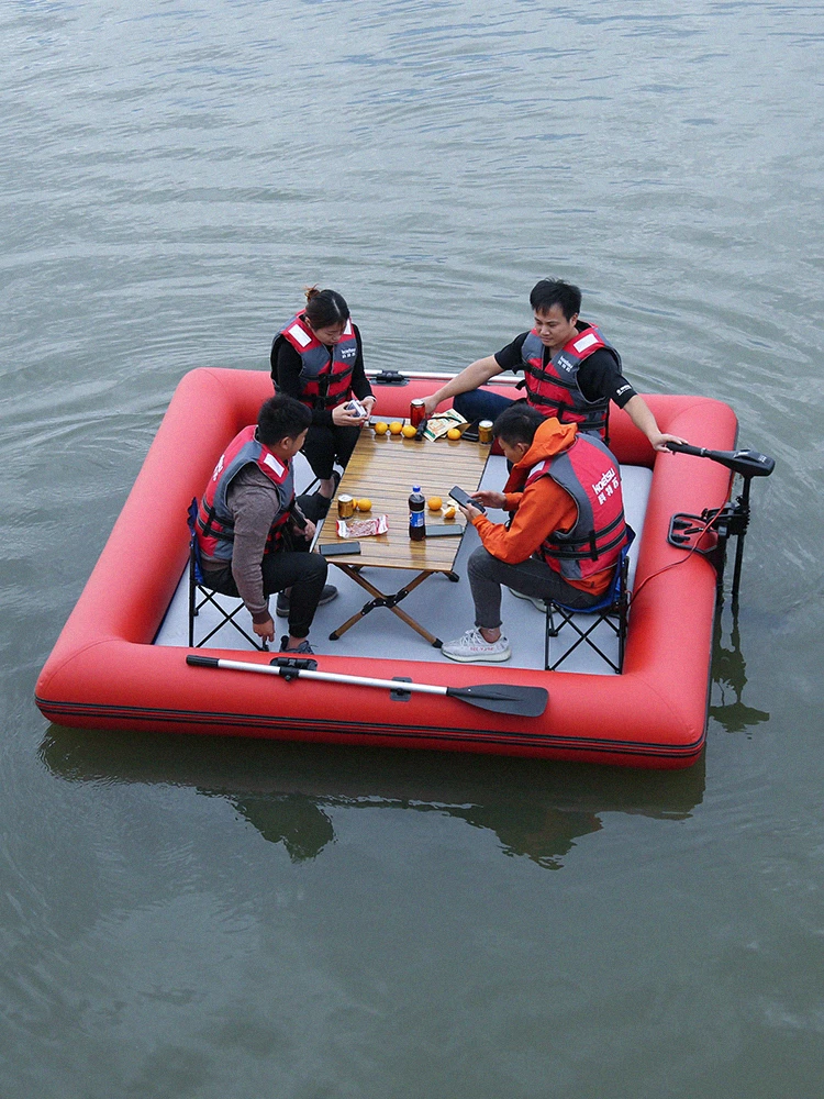 Fishing Inflatable Floating Platform Boat Water Fishing Platform Off ...