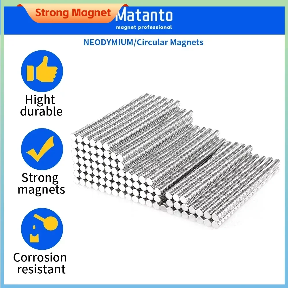 500-1000PCS-2x1-2x1-5-2x2-2x3-2x5mm-Round-Magnet-Neodymium-Powerful ...