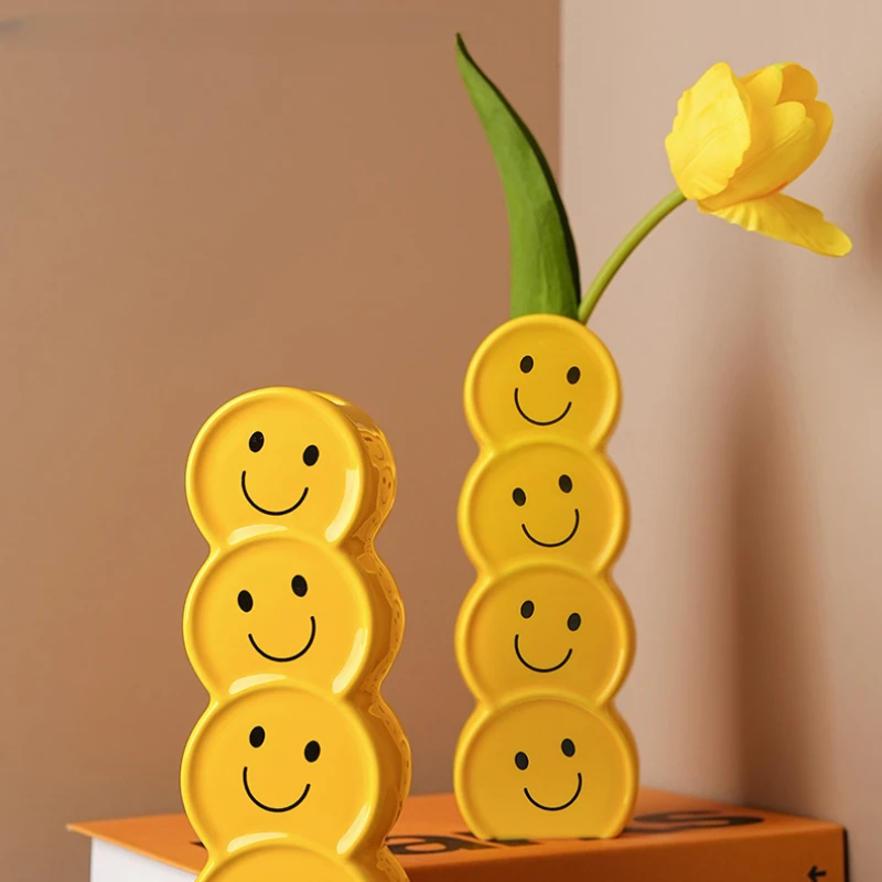 Smiling-Face-Ceramic-Vase-Creative-Decoration-Modern-and-Simple-Home ...