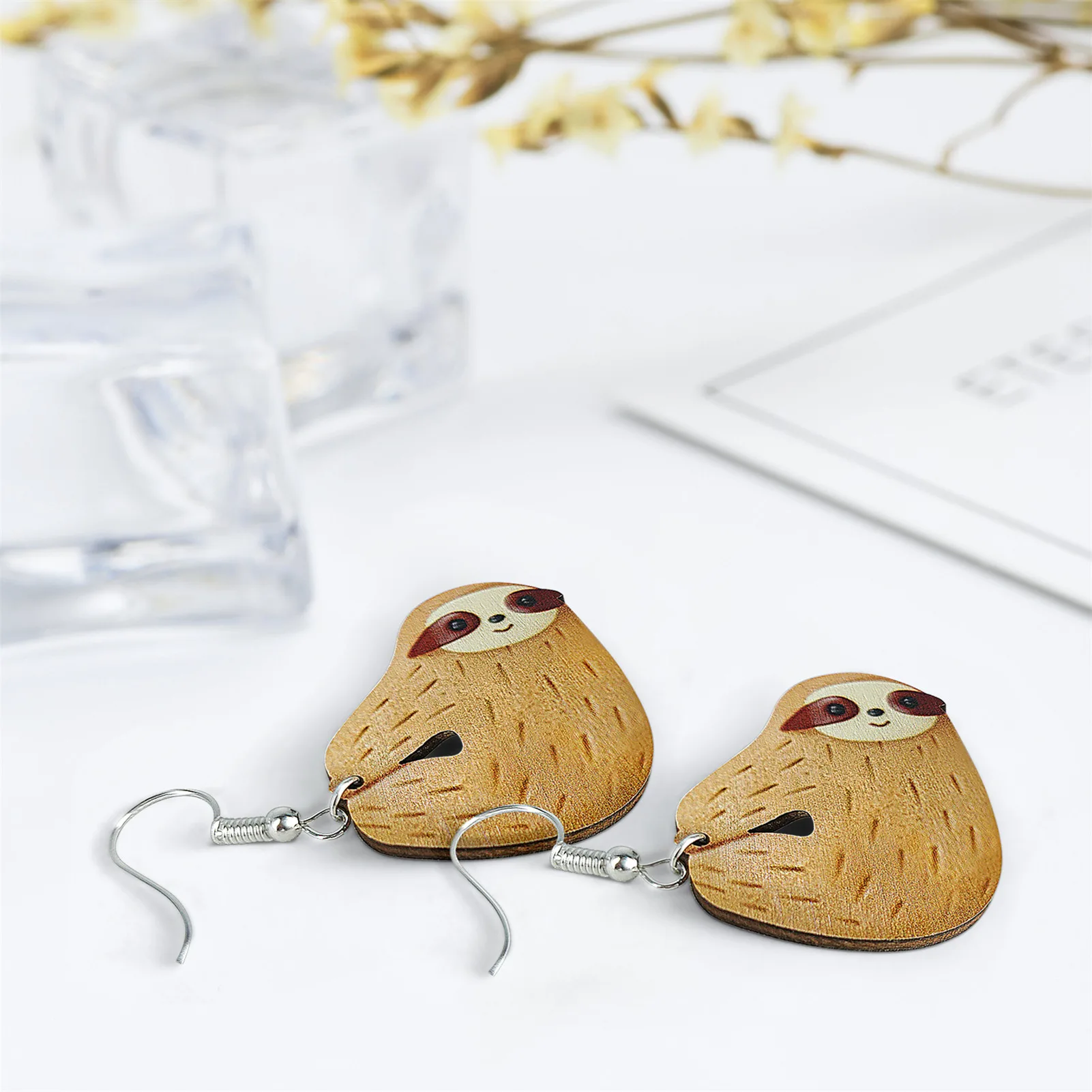 Bohemia-Wooden-Animal-Earings-For-Women-Jewelry-Sloths-Drop-Dangle ...