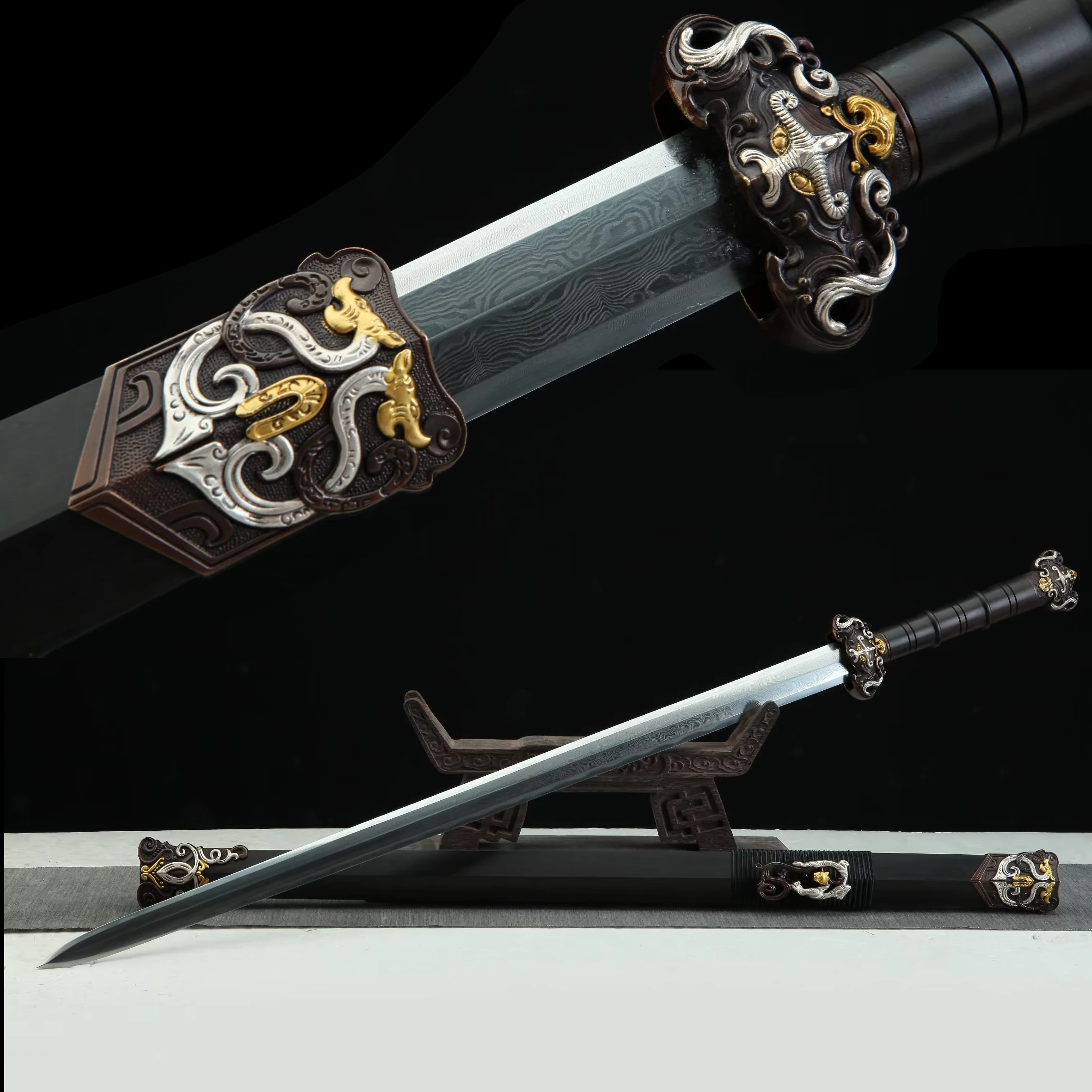 Medieval-real-steel-sword-Gold-silver-copper-China-Han-Dynasty-King ...