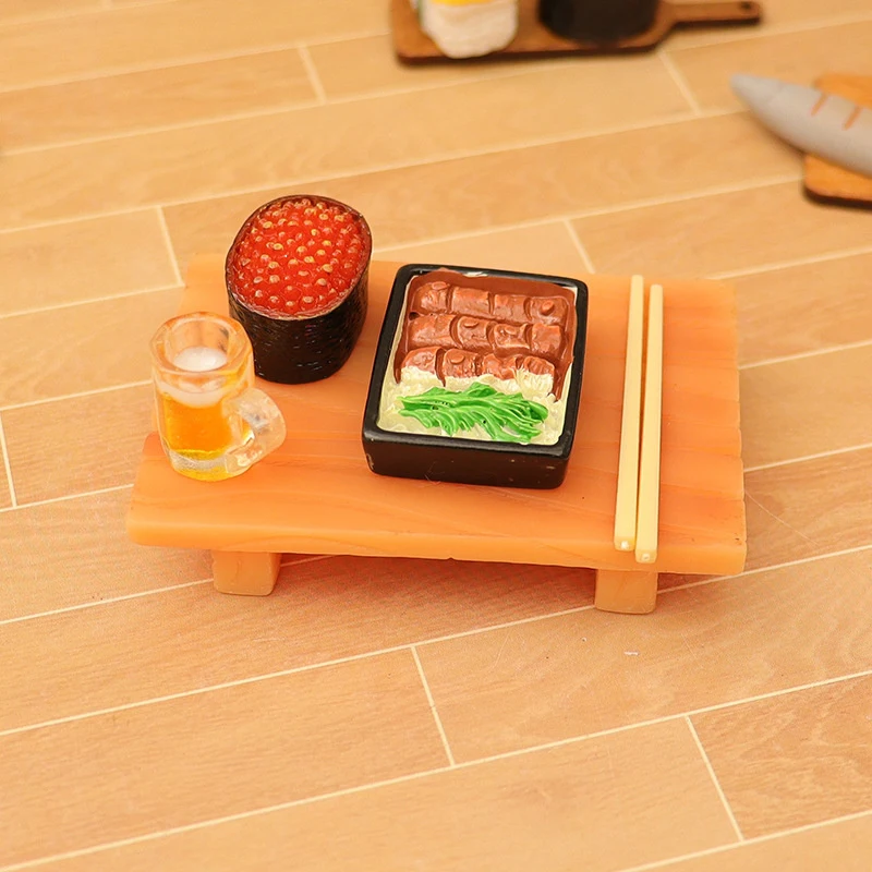 1:12 Dollhouse Miniature Japanese Dessert Sushi Caviar Sake Kitchen ...